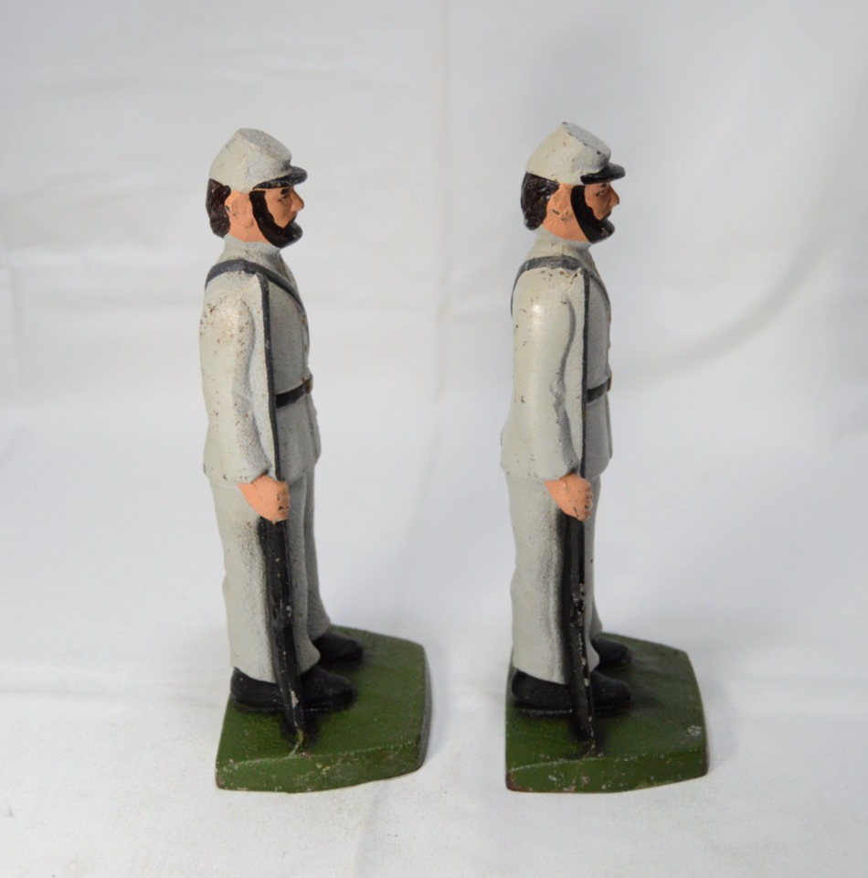 Vintage Civil War soldiers cast iron Lot of 2 - 9 7.5" high & 3lbs ...