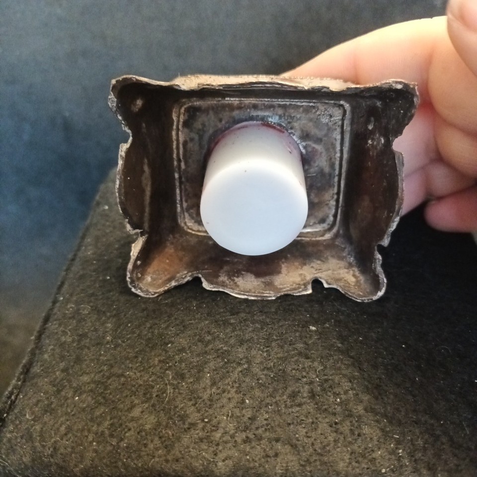 White Metal Ink Well Ink Pot Lidded 6x5.5x2.5cm | eBay UK