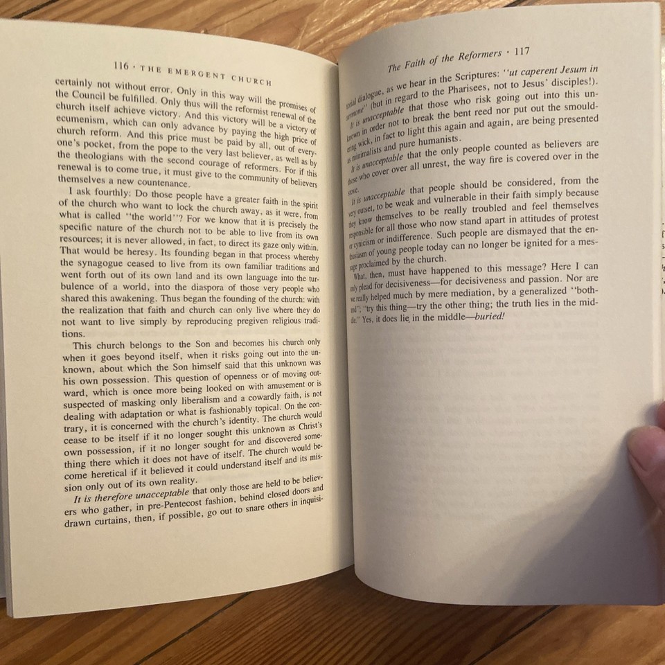 The Emergent Church by Johann Baptist Metz (1981) - hardcover with DJ ...