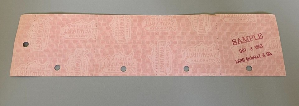 Vintage 1963 Pacific Trailways Bus Ticket Sample No. 155004 | eBay