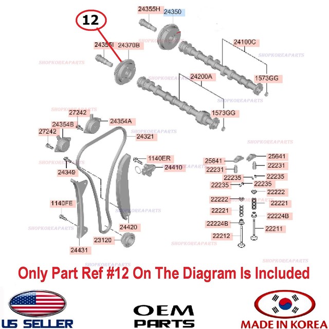 OEM for Hyundai Elantra 24370-2J000 Exhaust Camshaft for sale online | eBay