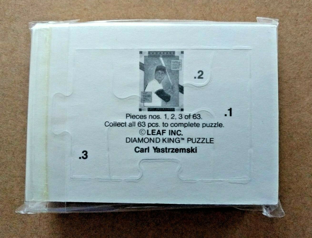 1990 Donruss Leaf Carl Yastrzemski Complete Packaged Diamond King ...