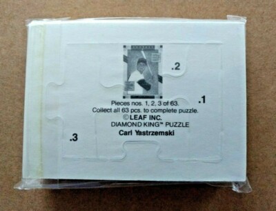 1990 Donruss Leaf Carl Yastrzemski Complete Packaged Diamond King Puzzle 21 Card | eBay
