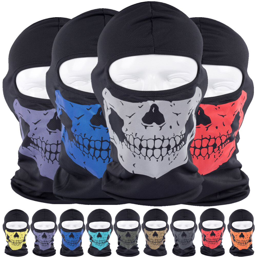 Balaclava Ghosts Skull Full Face Mask Cycling Motorcycle Tactical Hood ...