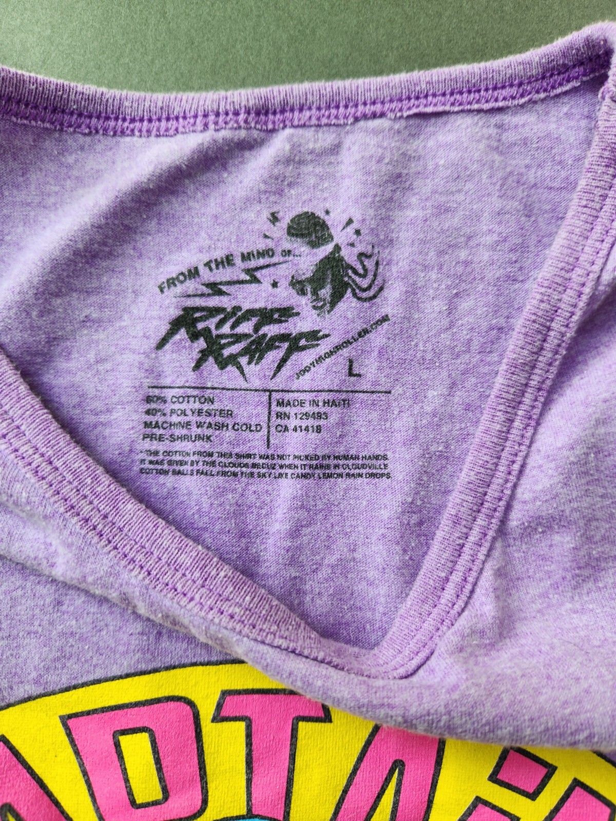 Riff Raff Captain Neon Tank Top Purple Size L T-Shirt | eBay