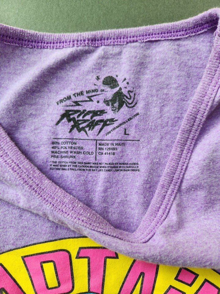 Riff Raff Captain Neon Tank Top Purple Size L T-Shirt | eBay