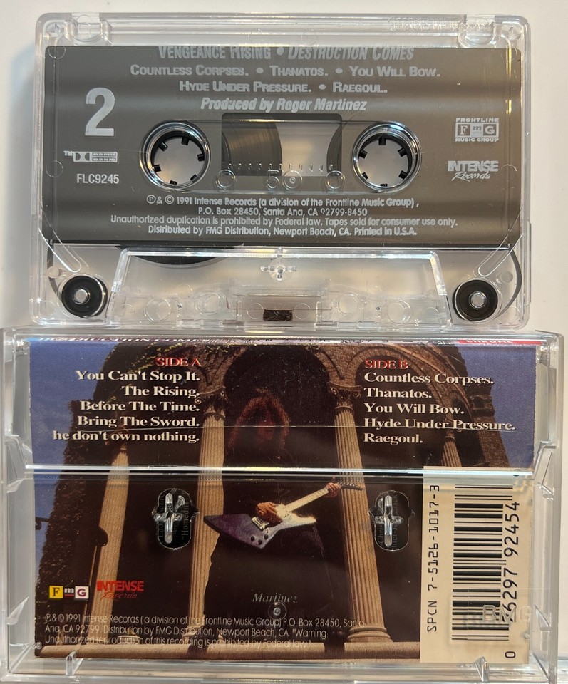 Vengeance Rising : Destruction Comes (Cassette 1991 Restless Records ...