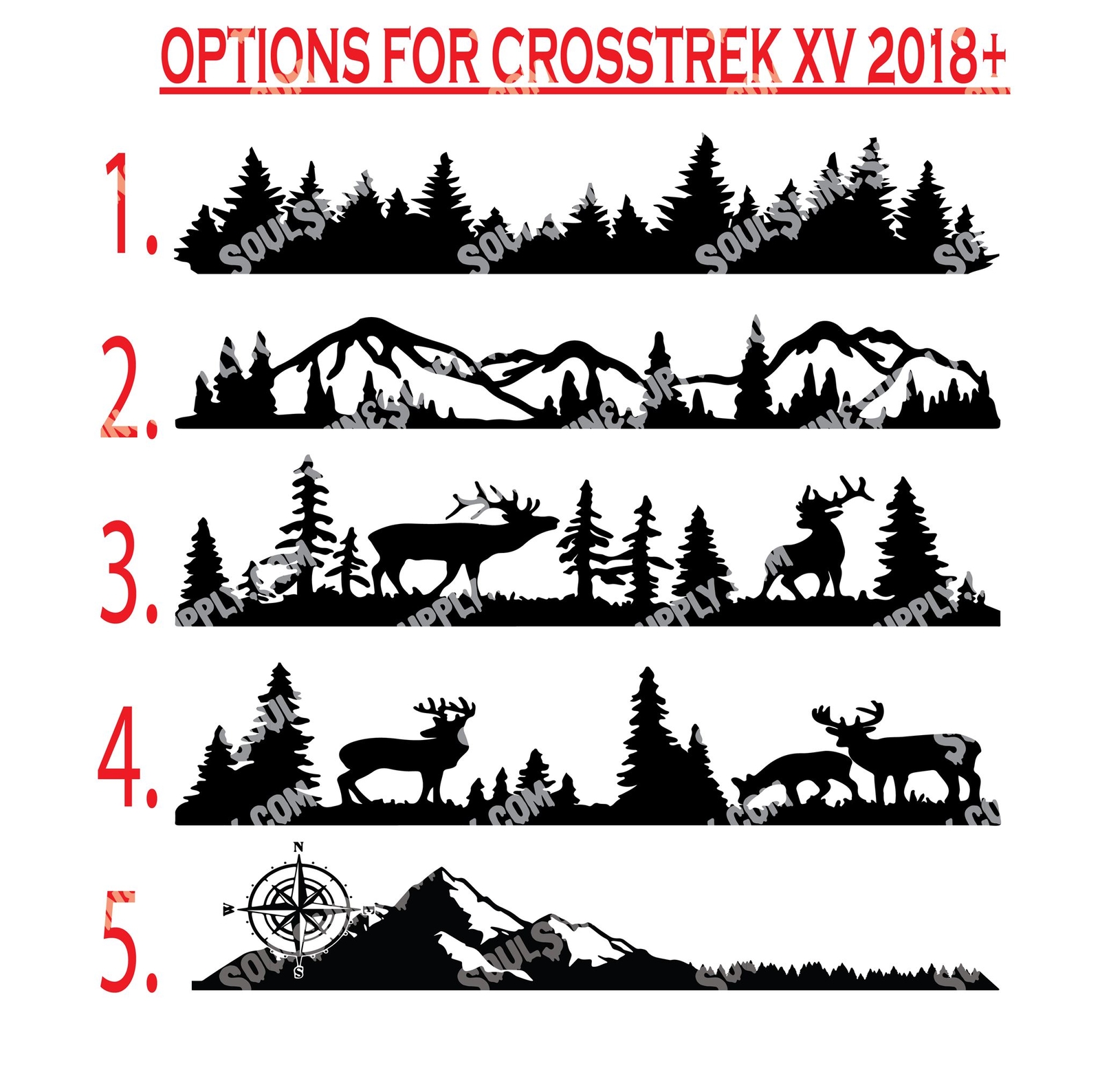 Vinyl Decal for 2018-2022 Subaru Crosstrek XV Matte Black Driver ...