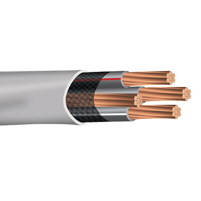 6-6-6-6 Copper SER Service Entrance Cable PVC Jacket Gray (75 Amp) 600V ...