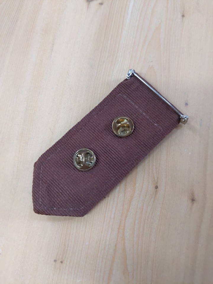 VTG Girl Scout Uniform Shoulder Tab Pin Set - Trefoil & Ornate Blue ...