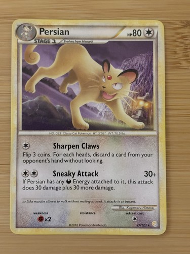 Persian 27/123 HeartGold Soulsilver Regular Common Pokémon Card TCG | eBay