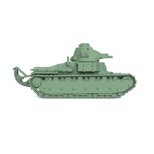 SSMODEL SS100811V2.0 1/100 Model France D1 Light Tank ST2 Turret &47mm ...