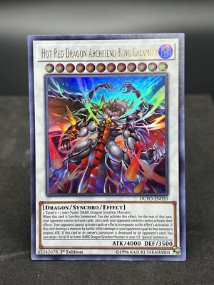 YUGIOH HOT RED DRAGON ARCHFIEND KING CALAMITY ULTRA RARE DUPO-EN059 1ST ...