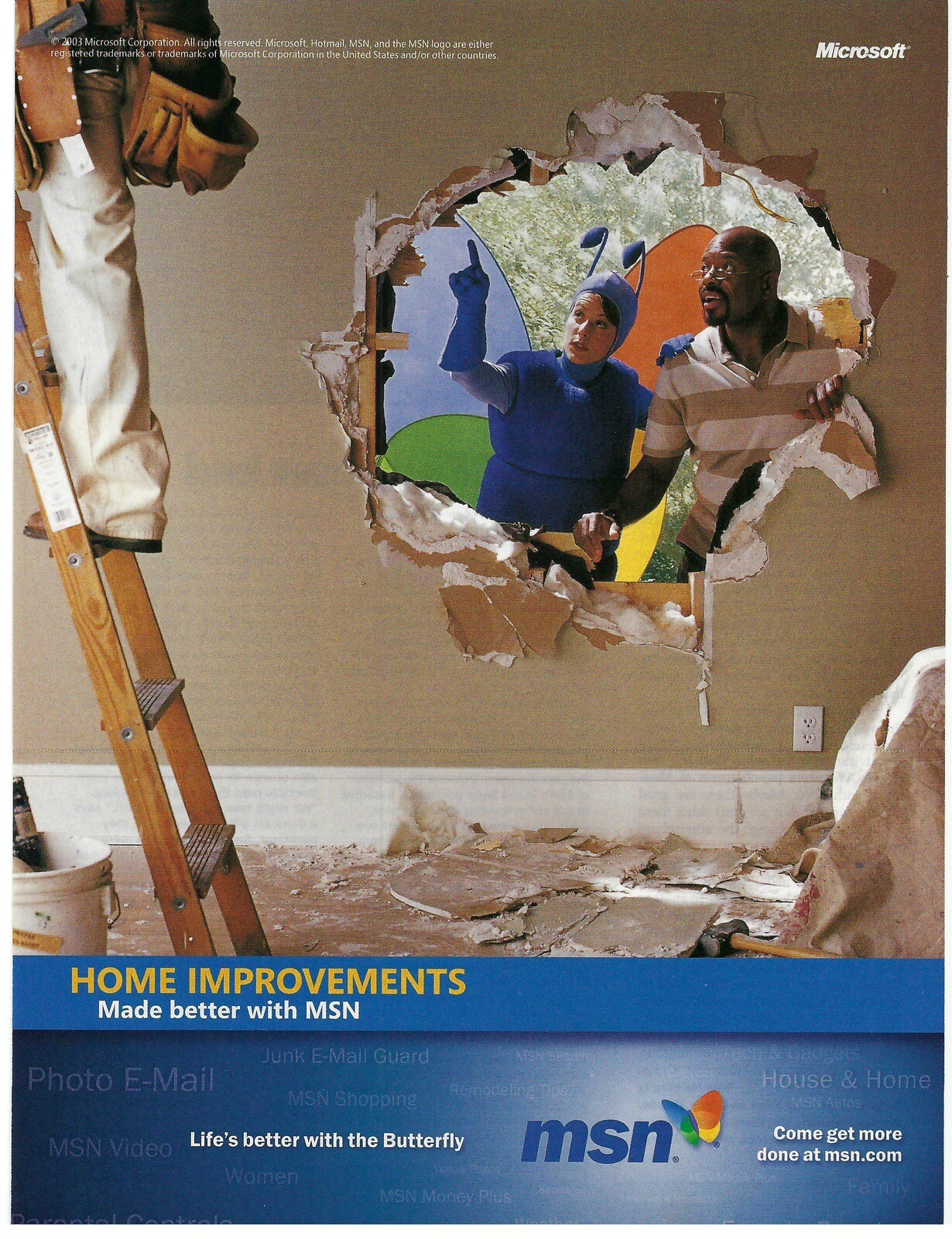 2004 MSN Home Improvement Better with the Butterfly Microsoft Print Ad ...