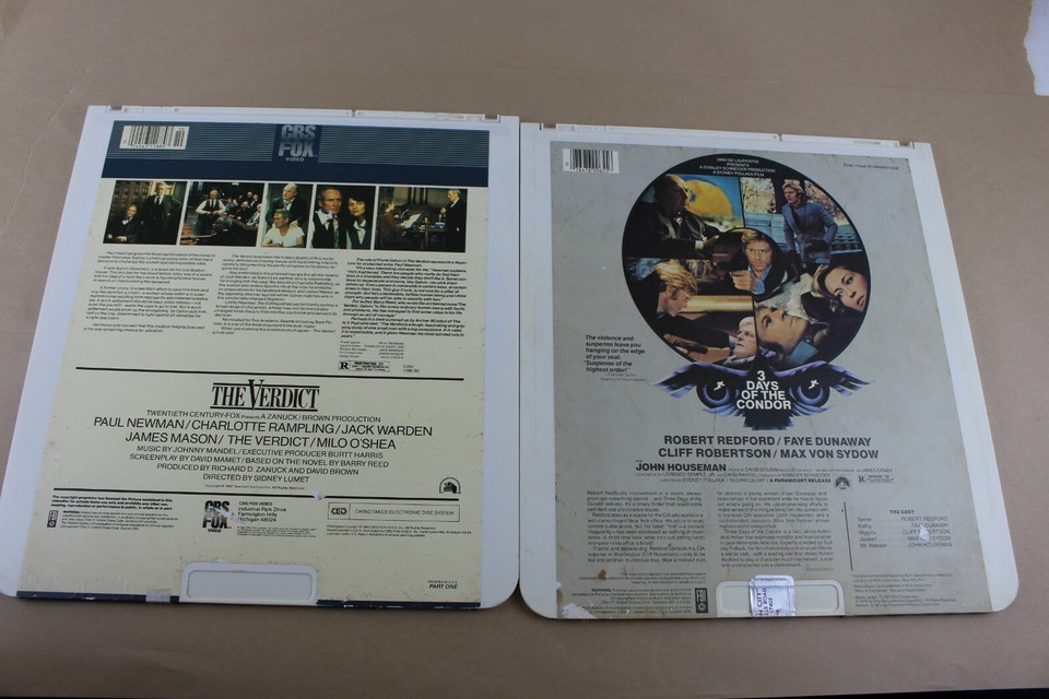 Newman-Redford lot Vintage Two Discs RCA SelectaVision VideoDisc CED | eBay