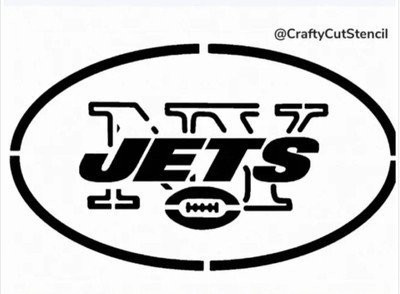 7x4 Inch Sturdy & Reusable Plastic Jets Football Stencil FREE SHIPPING ...