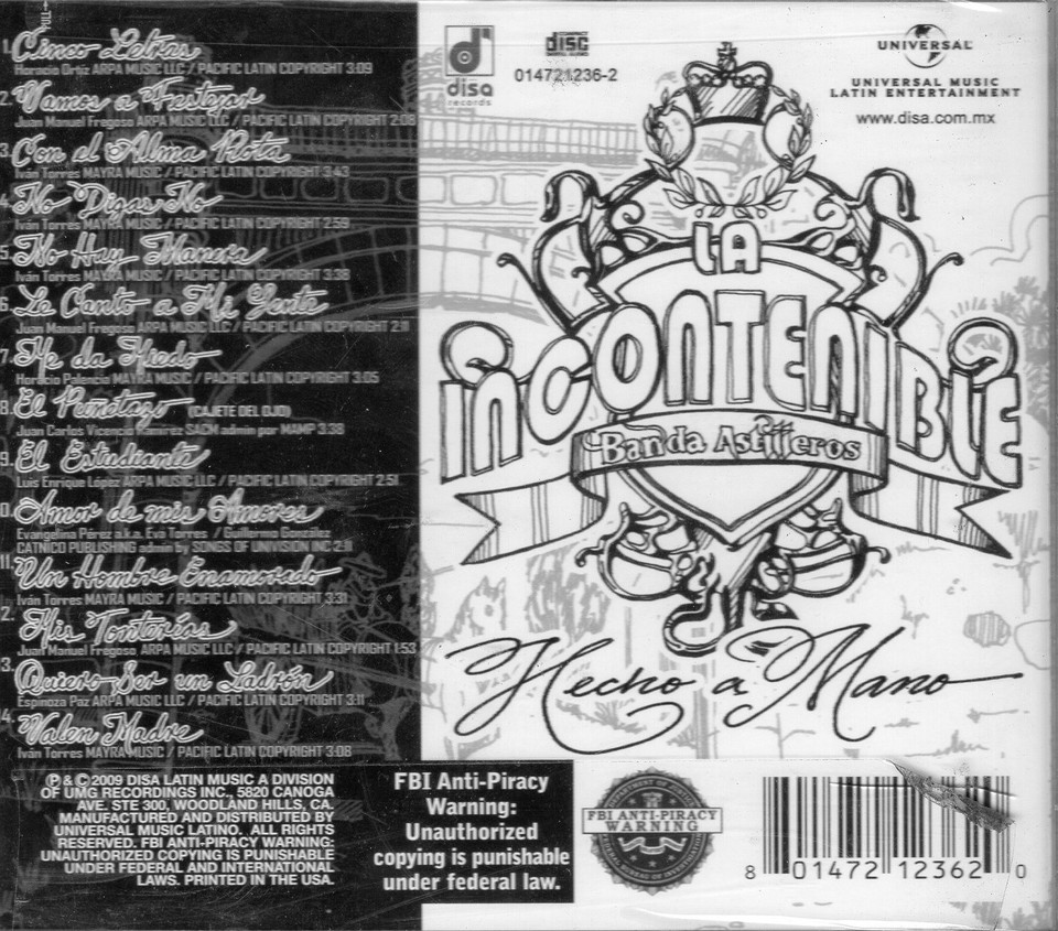 La Incontenible Banda Astilleros Hecho a Mano CD New Sealed ...