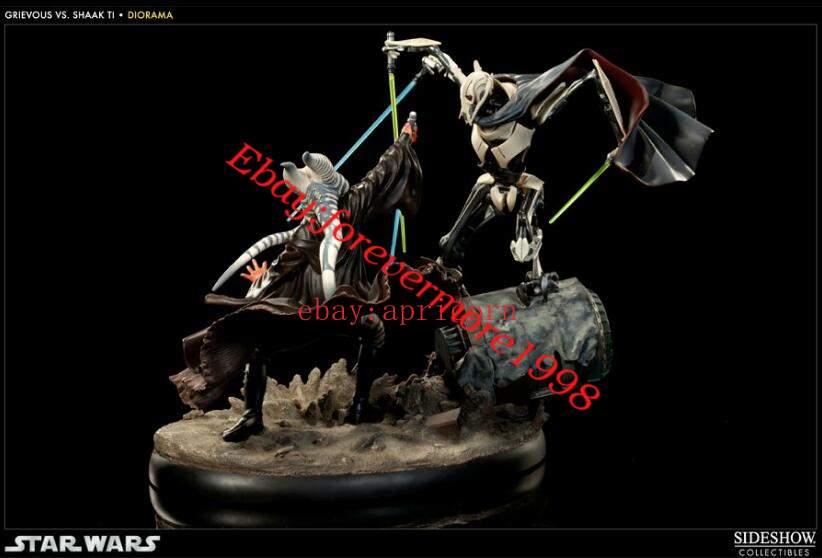 Sideshow General Grievous VS Shaak Ti Statue Collectible Figure Resin ...