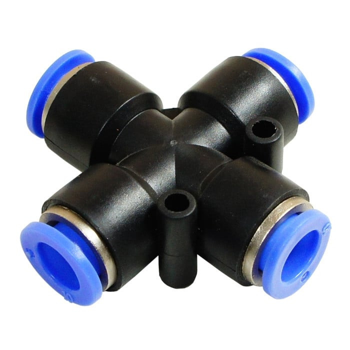 Pneumatic Push In Air Fittings - Union Cross 8mm hose | eBay