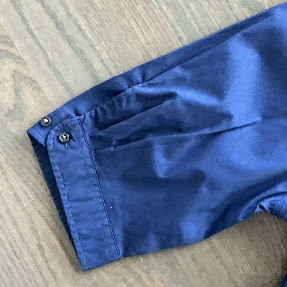 RALPH LAUREN SPORT Shirt Womens 4 Button Up Navy Blue Pony Short Sleeve ...