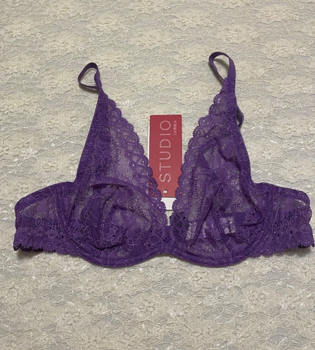 La Perla Studio Rosa 32B Triangle Lace Bra Violet Purple | eBay