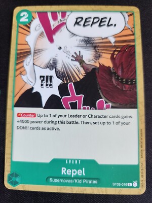 EXACT CARD PICTURED One Piece TCG Worst Generation Deck ST02-016 Repel | eBay