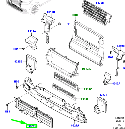 LAND ROVER RANGE ROVER VELAR L560 Radiator Control Shutter LR142975 NEW ...