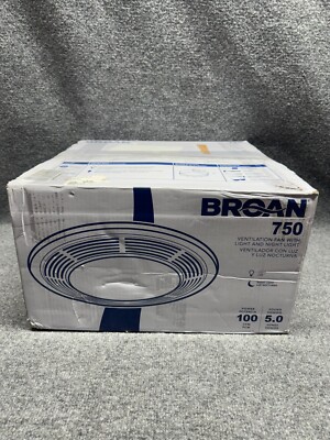 Broan 750 Economy 100 CFM 5 Sone Ceiling Mounted Bath Fan - White | eBay