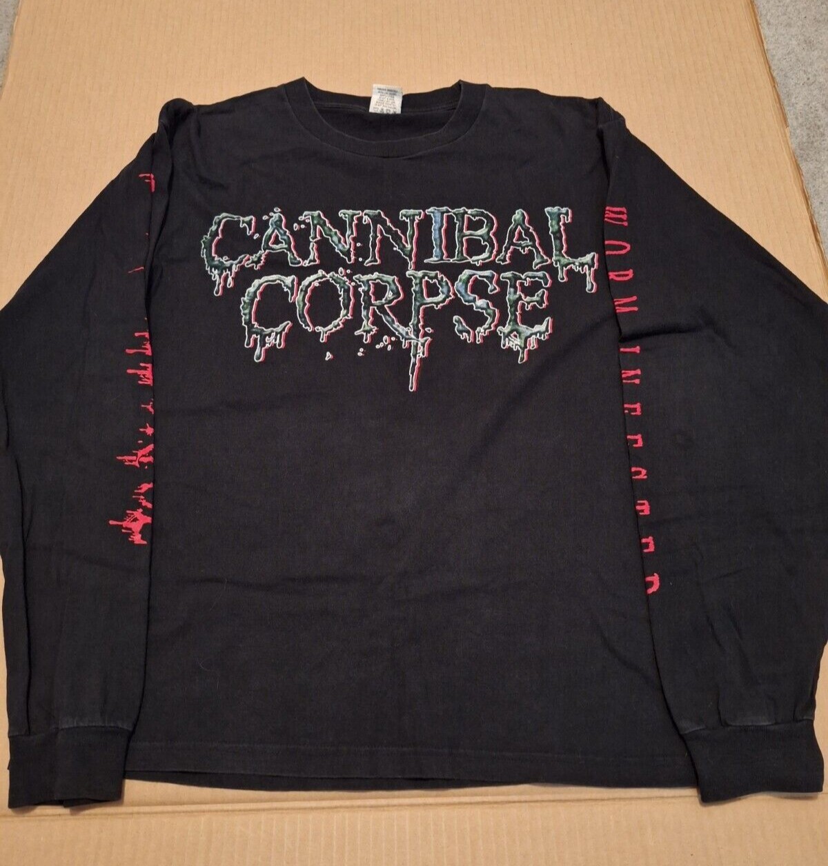 RELISTED #19 Vintage CANNIBAL CORPSE Worm Infested Tour 2002 long ...