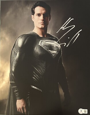 HENRY CAVILL SIGNED SUPERMAN 11x14 WITCHER ZSJL ZACK SNYDER AUTO ...