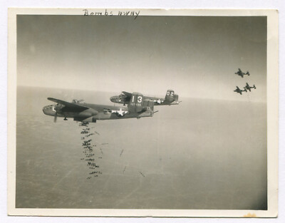 Vintage WWII Photo 3.75x5 B&W Dropping Bombs - Authentic Original ...