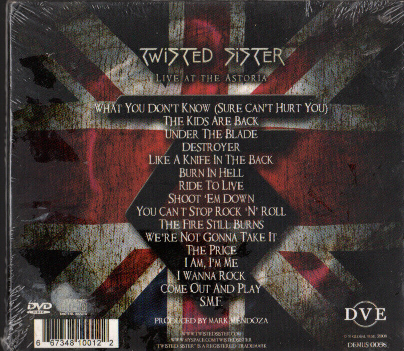 TWISTED SISTER Live at the Astoria SPECIAL EDITION CD/DVD 2 Disc Set ...