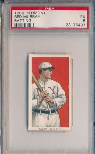 1910 T206 PIEDMONT - RED MURRAY BATTING - PSA 5 EX (SVSC) | eBay