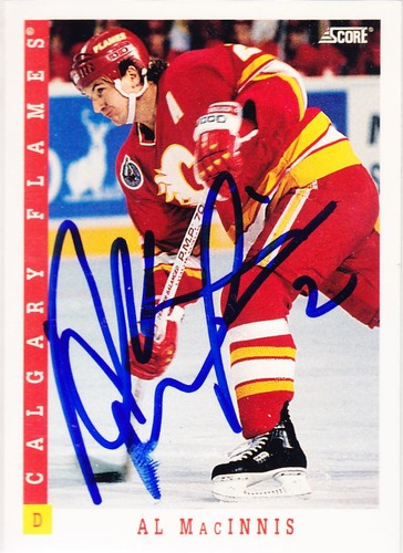 1993-94 Score Al MacInnis Signed Auto Calgary Flames #121 | eBay
