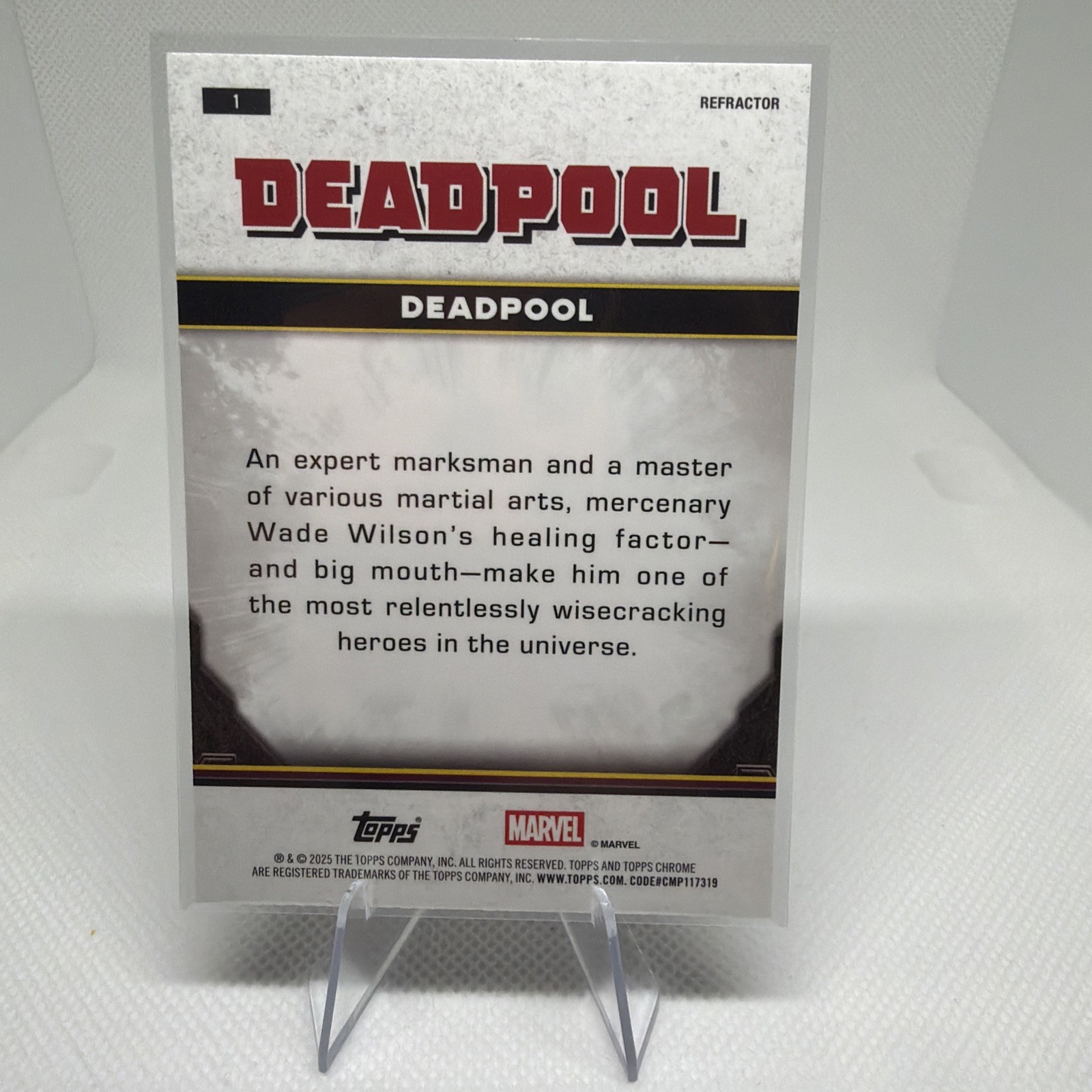 Deadpool 2025 Topps Chrome Marvel Deadpool Refractor #1 | eBay