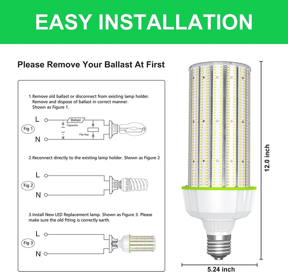 LED Corn Light Bulb 80W 100W 120W 160W 200W 250W 300W E39 High Bay Lamp ...