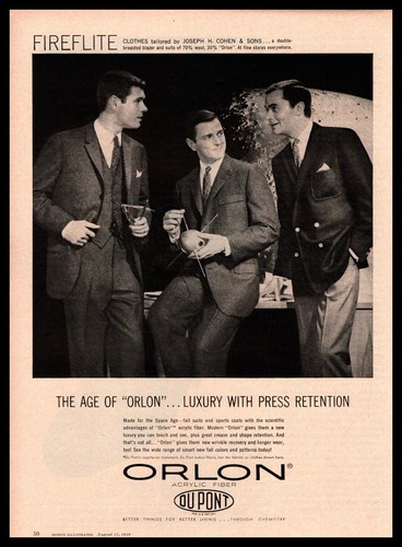 1959 Orlon Acrylic Fiber Suits Fireflite Clothes Joseph H. Cohen & Sons ...