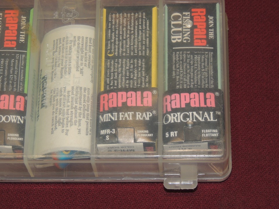 Vtg. NOS Rapala Fishing Lure Kit, Tackle Box With Assorted Boxed Baits ...