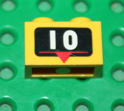 Lego Soocer Yellow Brick 1 x 2 with 10 Marker Pattern 3004px3/set 3401 ...