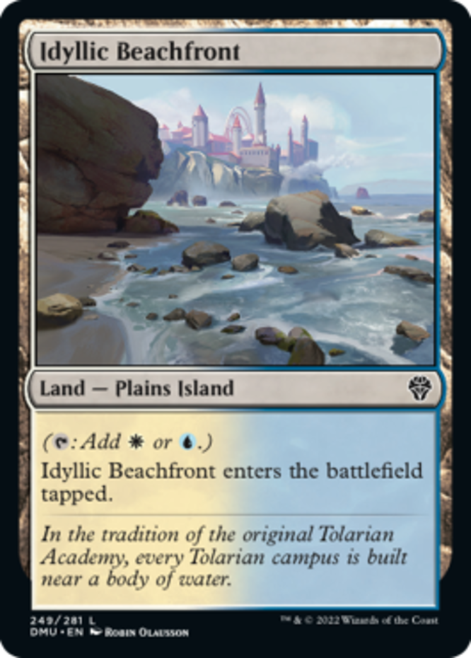 1 x Idyllic Beachfront - Foil - Dominaria United - Moderate Play - MTG ...