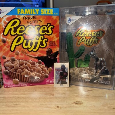 Travis Scott Reese’s Puffs Cereal Limited Edition Box Bundle (Acrylic ...