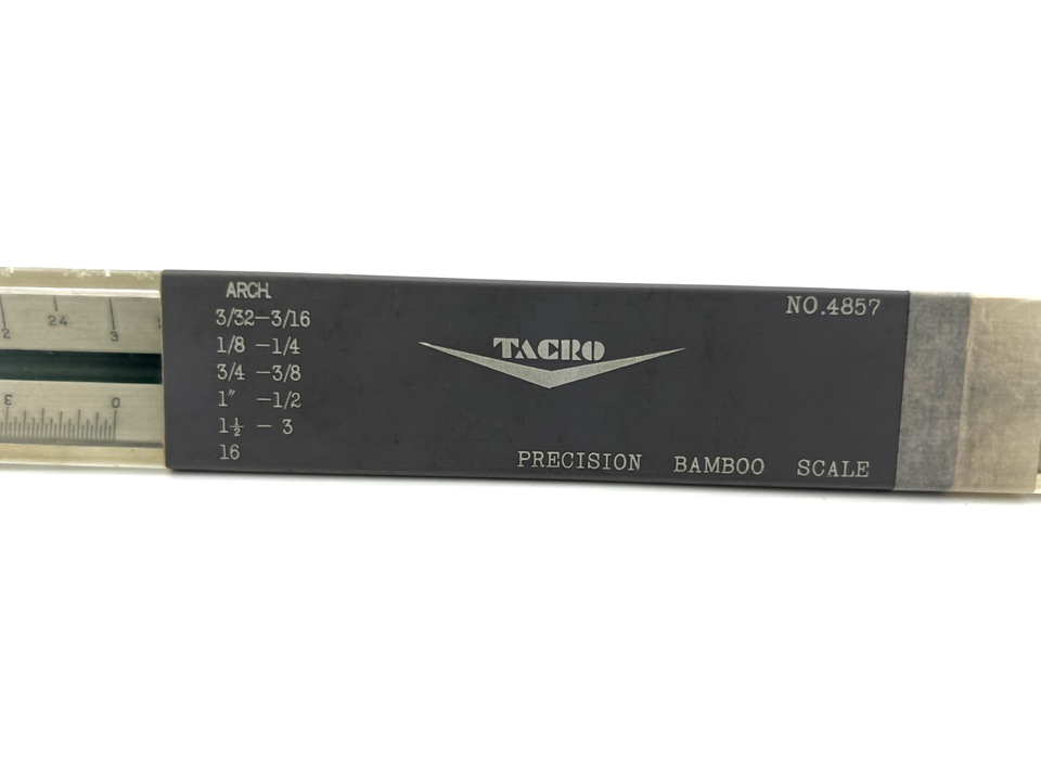 Tacro SCALE Drafting 3 Sided RULER NO. 4857 ENGINEER Triangular Made In ...