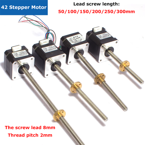 Linear Screw 42 Stepper Motor T-type Screw Shaft 8MM High Torque 50/100 ...