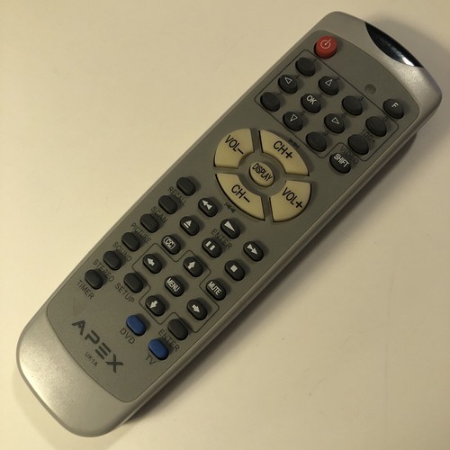 Apex Remote Control TV DVD Volume Channel Timer Soft Buttons Multi ...