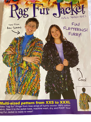 Rag Fur Jacket Sewing Pattern Used Sizes XXS to L Available Michigan ...