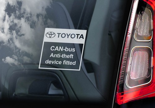 Toyota CAN-BUS Anti-Theft Device Fitted Car Sticker, Security Window ...