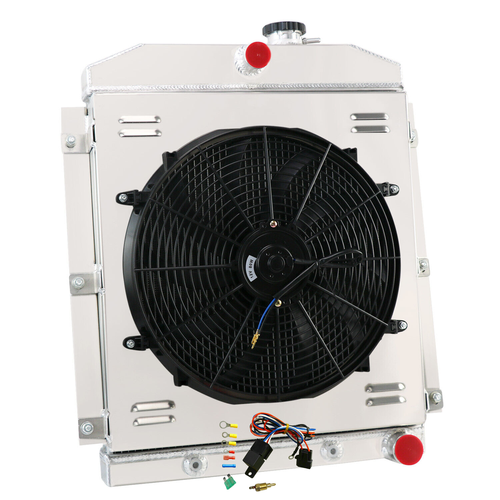 4Row Radiator+Shroud Fan For 1947-1954 52 Chevy 3100/3600/3800/3900 ...