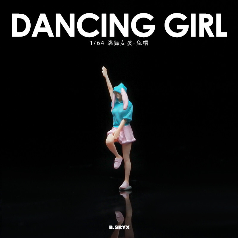 Miniatures 1/64 Dancing Girl Scene Prop Figure Model For Car Vehicles ...