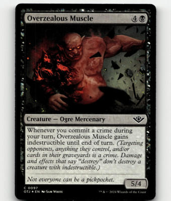 FOIL - MTG Overzealous Muscle 97 - Outlaws of Thunder Junction | eBay