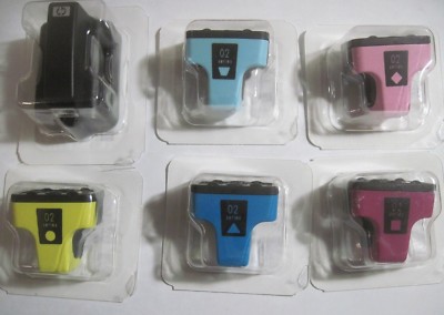 6pk NEW!!! GENUINE HP 02 Black & Color Ink Cartridge Set B/C/M/Y/LC/LM ...